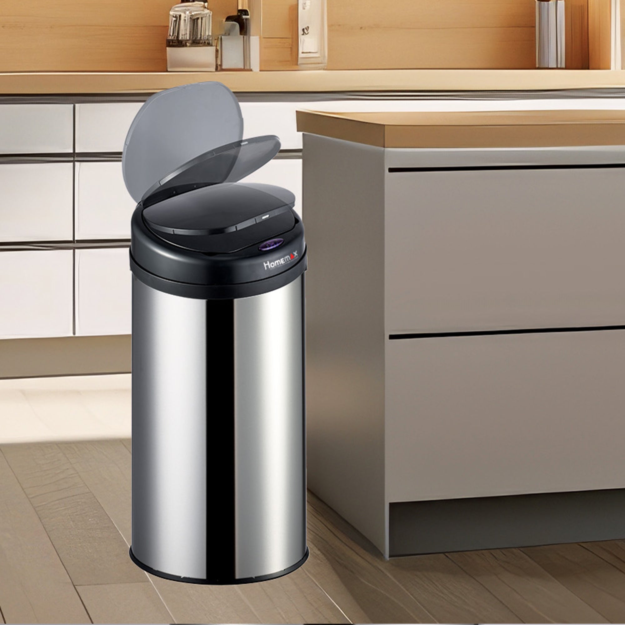 HomeMax 30L Silver Sensor Bin Round– Homemax
